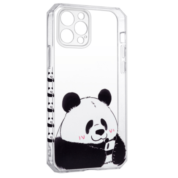 Чехол для iPhone 12 Pro TPU прозрачный с картинкой "Panda"