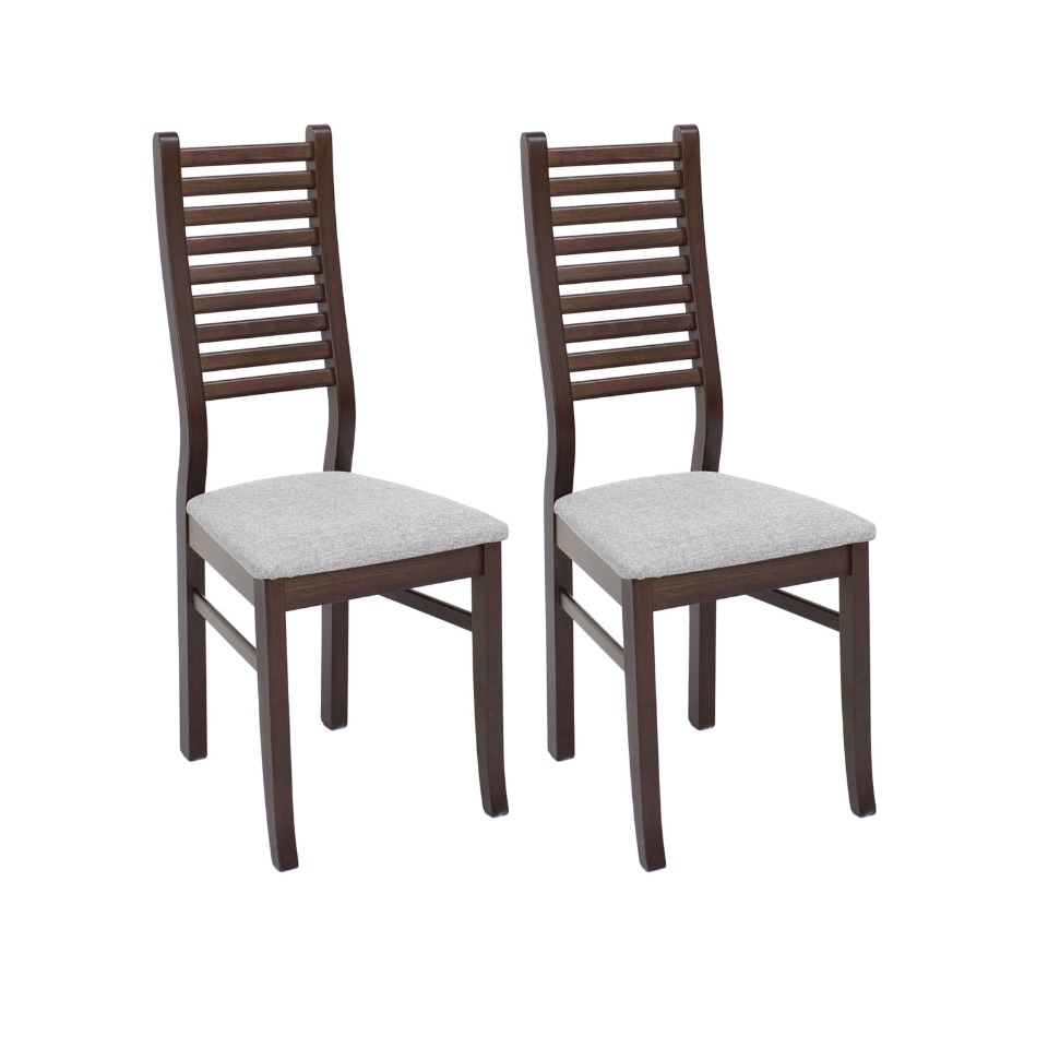 Комплект стульев 2 шт. Leset Кентукки, венге/серый