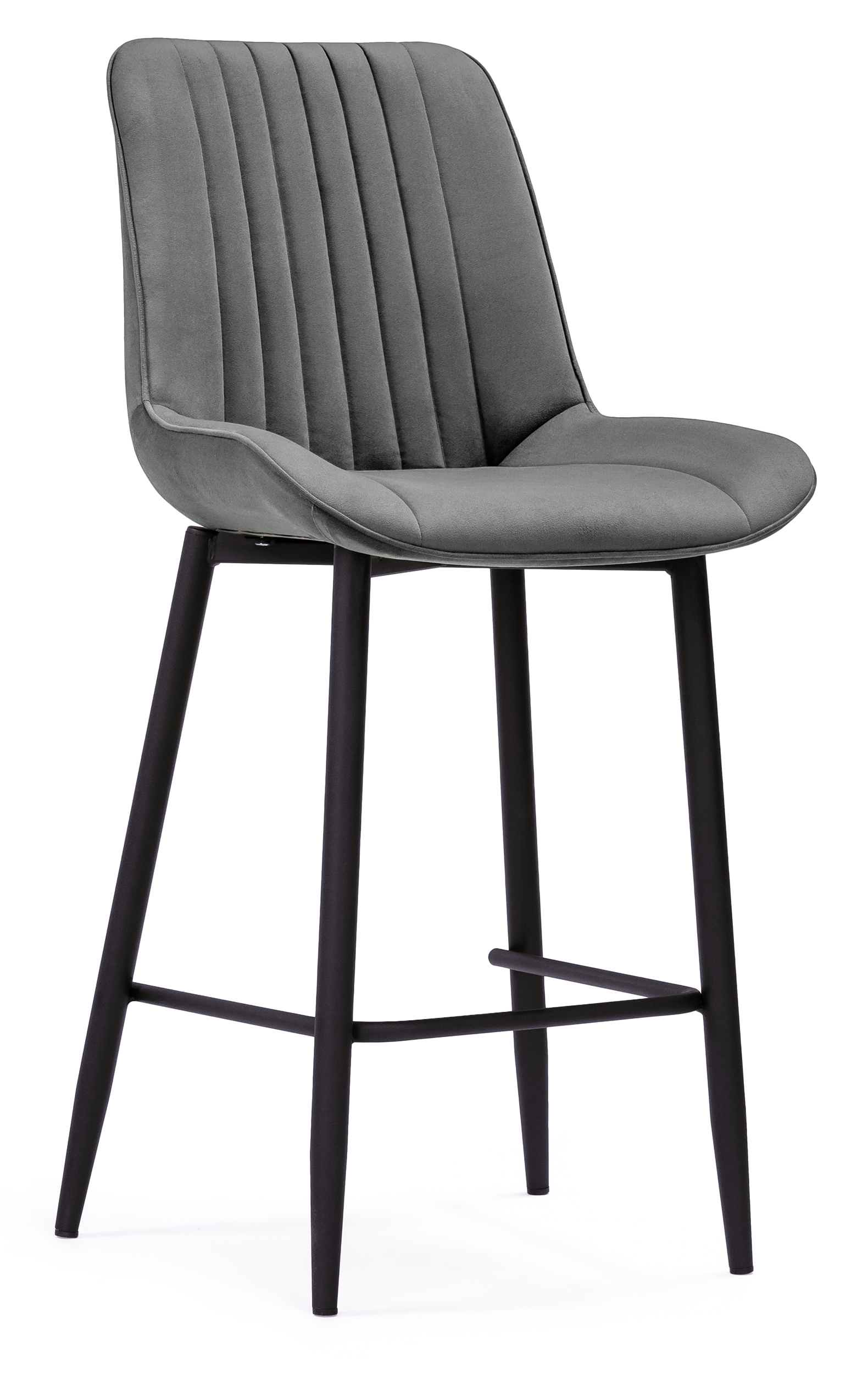 Полубарный стул Мебельные решения Седа, темно-серый/черный