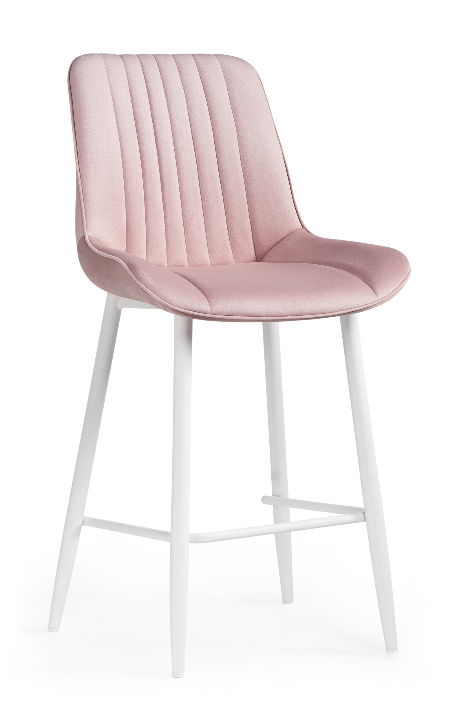 Полубарный стул Мебельные решения Седа, розовый/белый