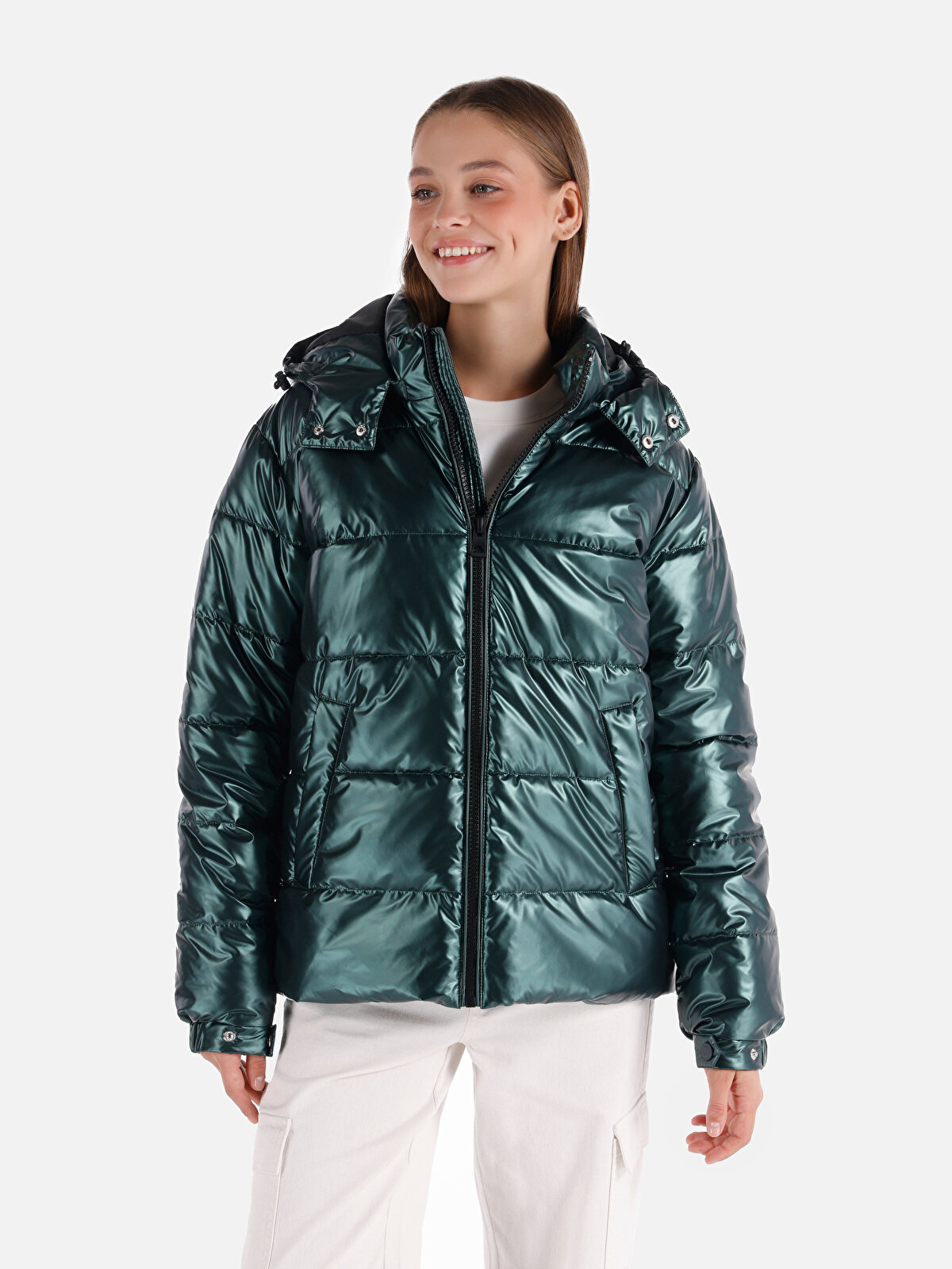 Куртка женская COLIN'S CL1065786 зеленая M