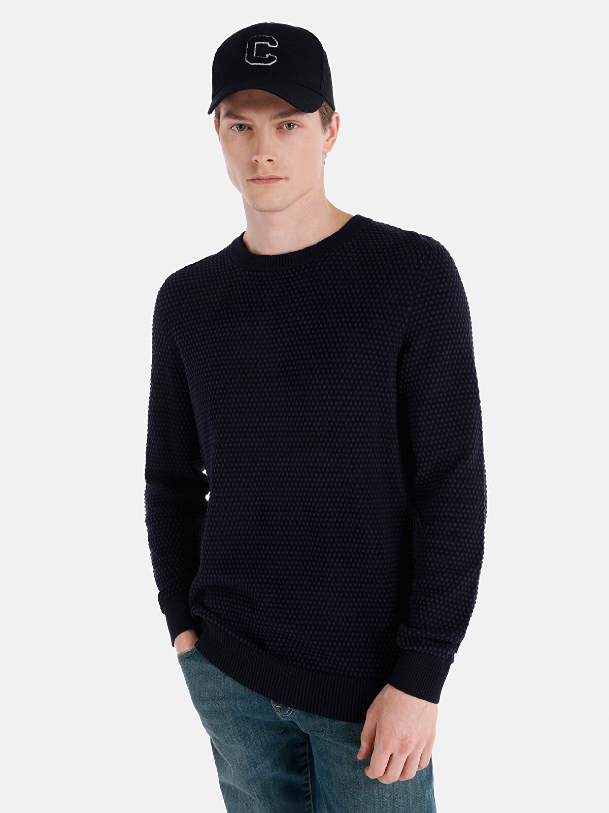 Джемпер мужской COLIN'S CL1065803 синий S