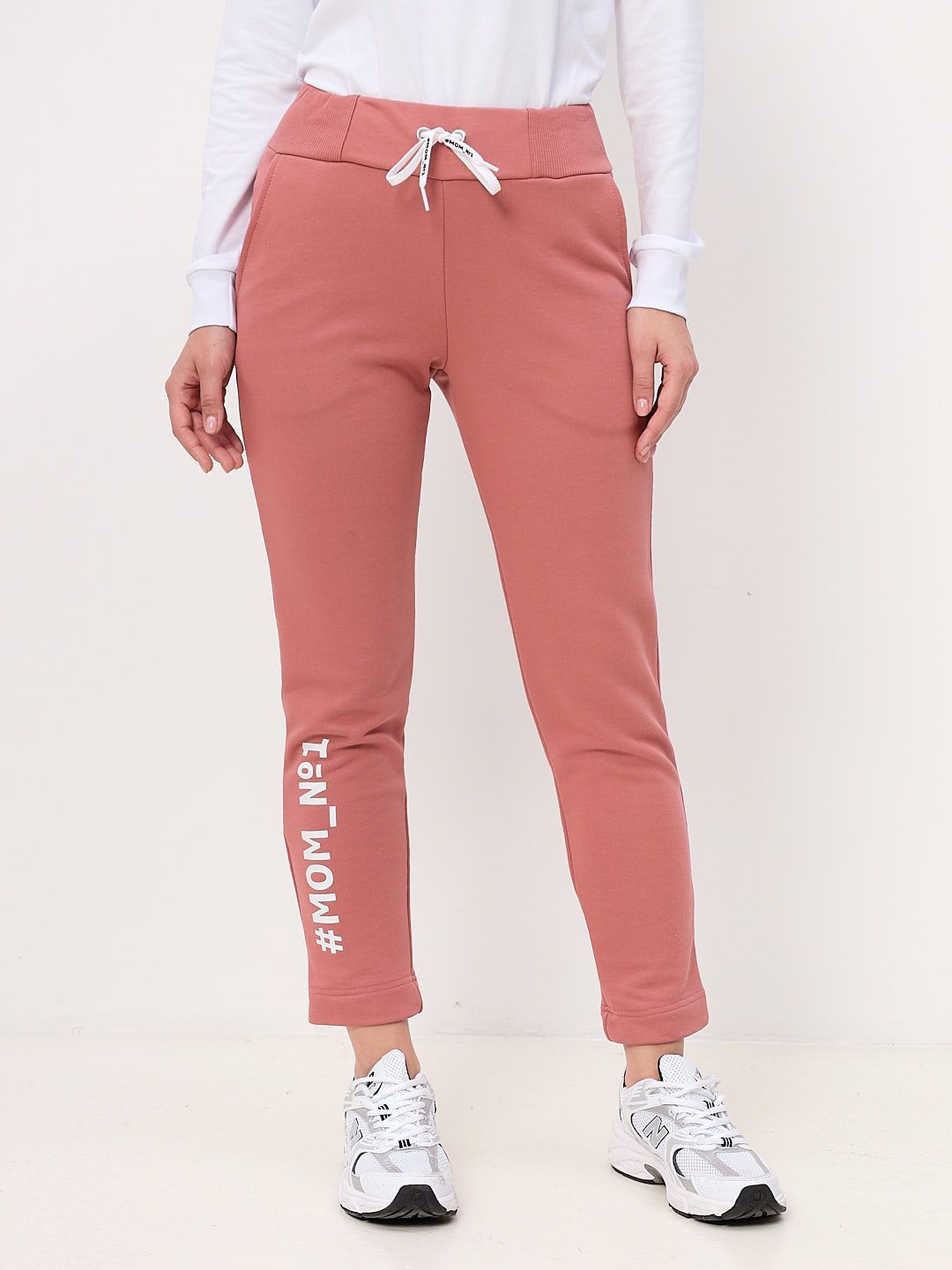 Спортивные брюки женские MOM №1 MOM-0136 розовые 3XL