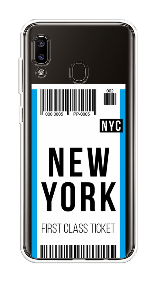 Чехол на Samsung Galaxy A20 "Билет в Нью-Йорк"