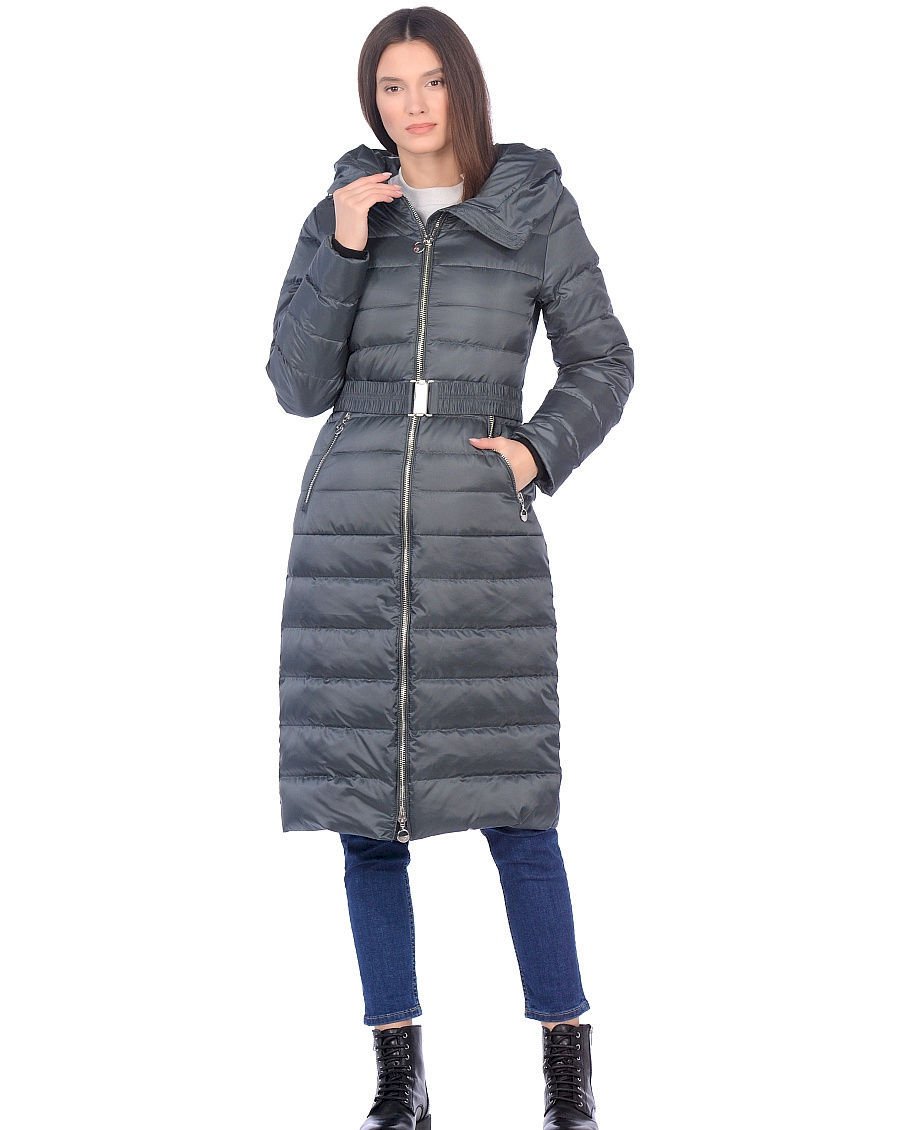Пуховик-пальто женский Avi A-70019 серый 44 EU