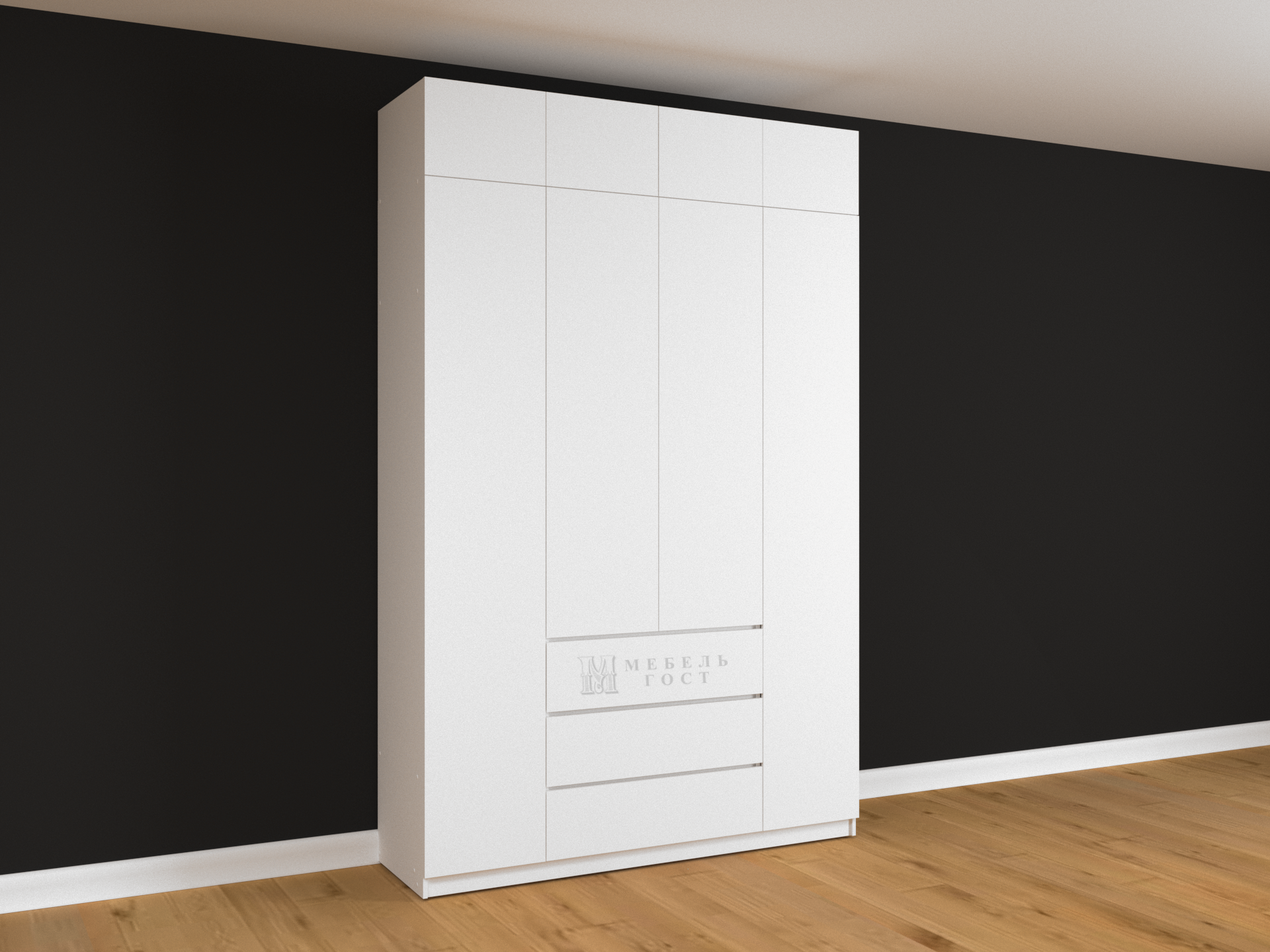 Шкаф для одежды Мебель ГОСТ 160x250х50 см белый