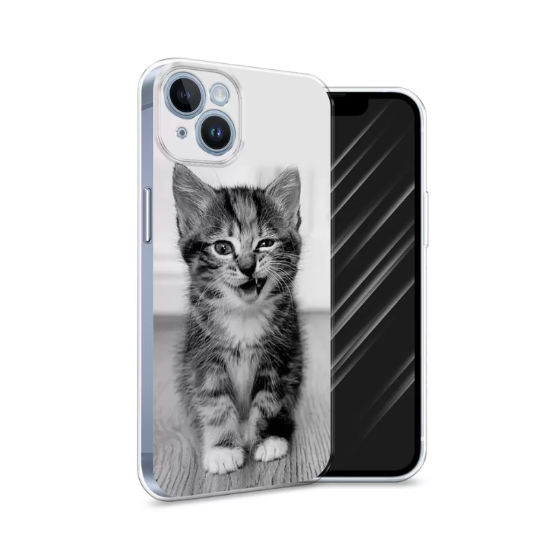Чехол Awog на Apple iPhone 14 / Айфон 14 "Подмигивающий котенок"