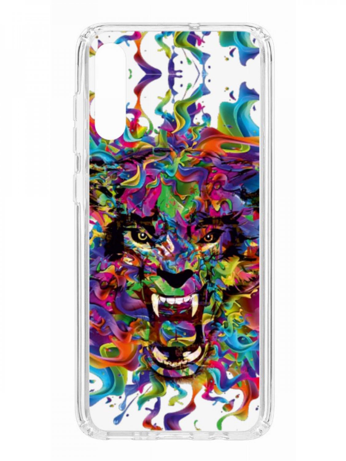 Противоударный чехол для Samsung Galaxy A70 2019 Kruche Print Colored beast прозрачный