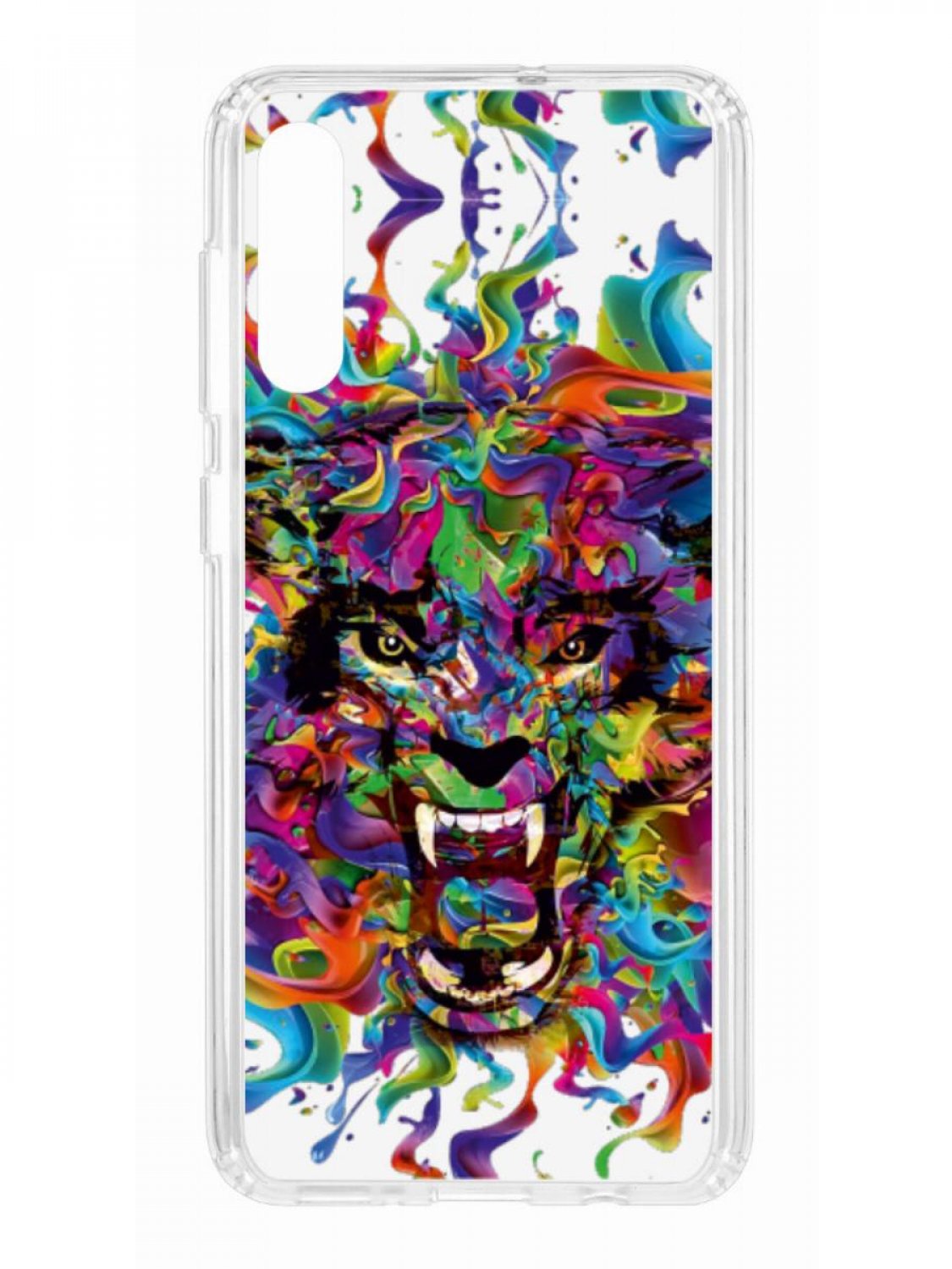 Противоударный чехол для Samsung Galaxy A50 2019 Kruche Print Colored beast прозрачный