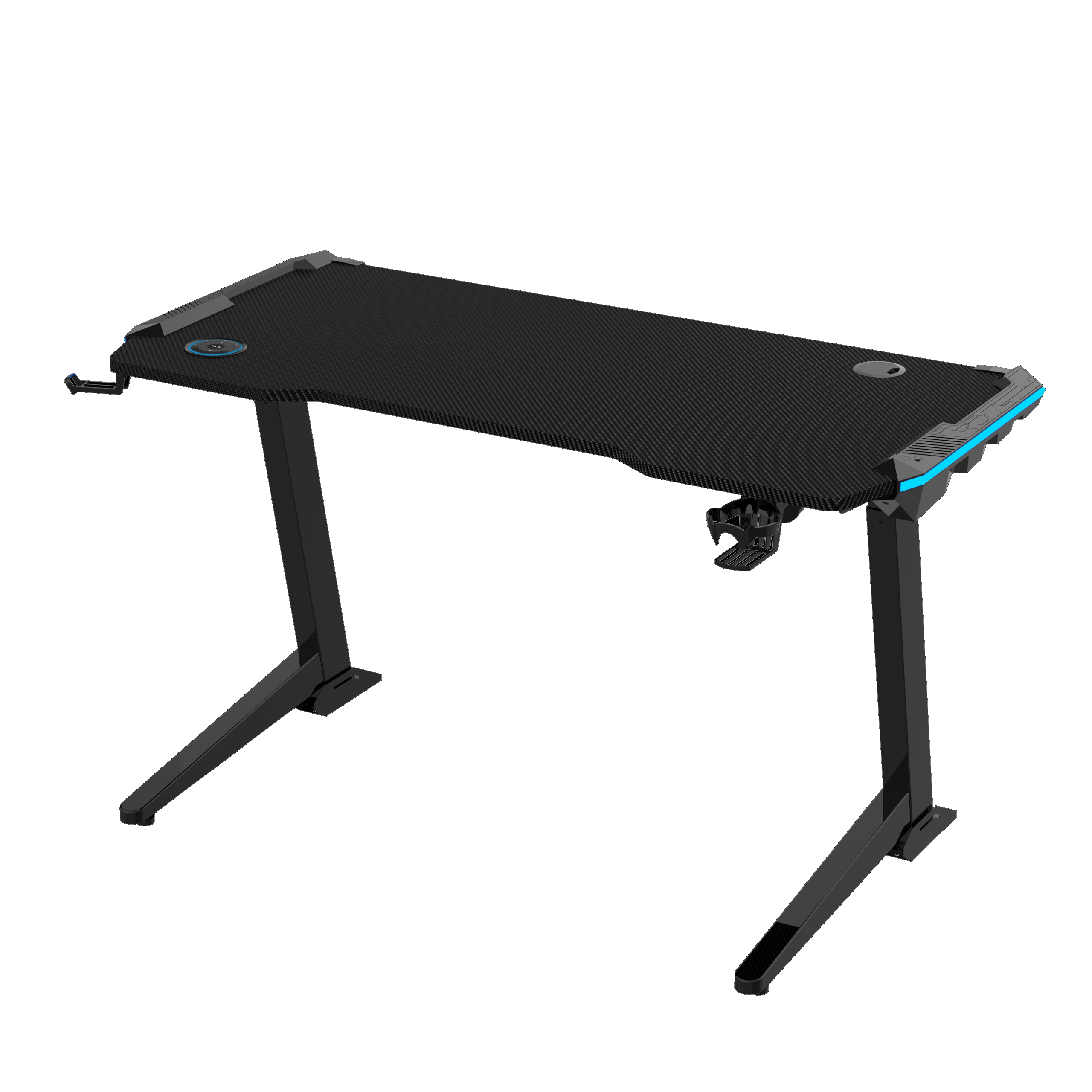 Геймерский стол с регулировкой по высоте TableSage GET119X, 125x60x72-121, карбон/черный