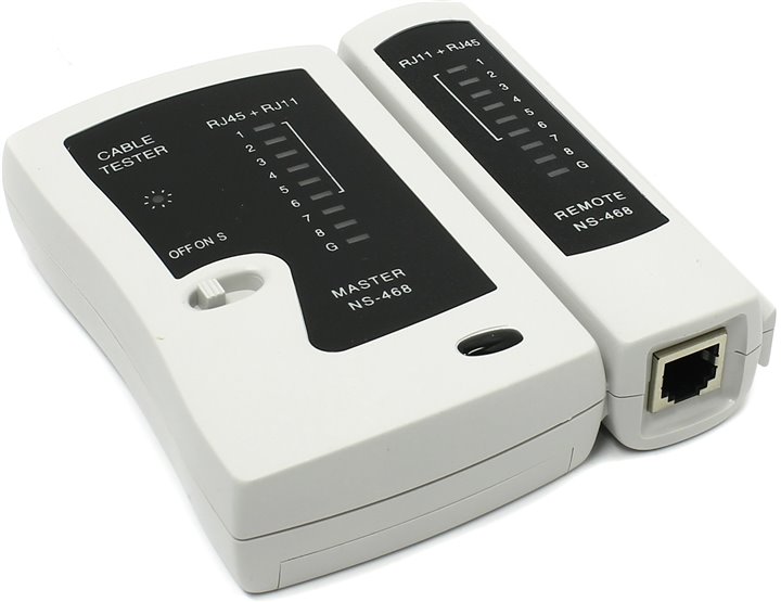 Тестер кабельный 5 Bites NF-468/NS-468/XT-468 для RJ-45/RJ-11 9 В