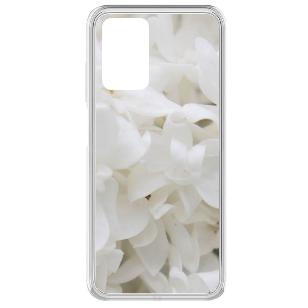 Чехол-накладка Krutoff Clear Case Белые лилии для Xiaomi Redmi 10