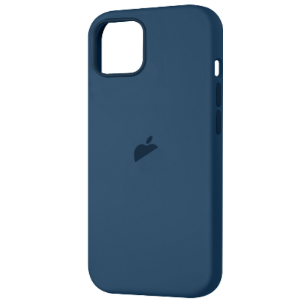 Чехол iPhone 14 Plus Silicon Case Stromblue (MagSafe) c Logo, синий