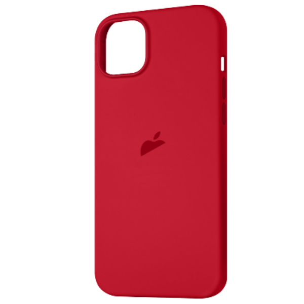 Чехол iPhone 14 Plus Silicon Case Red (MagSafe) c Logo, красный