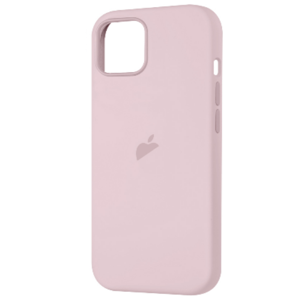 Чехол iPhone 14 Silicon Case Chalk Pink (MagSafe) c Logo, розовый