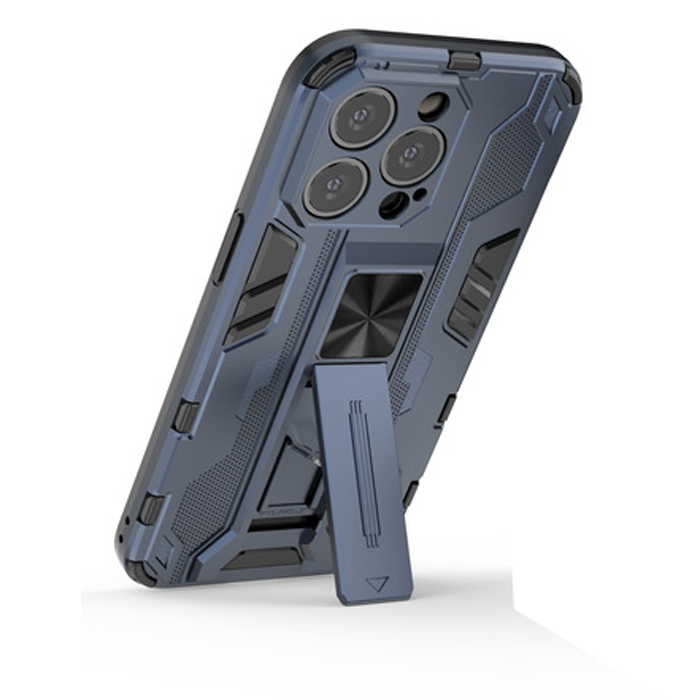 Противоударный чехол с подставкой Transformer для iPhone 13 Pro Max (синий)