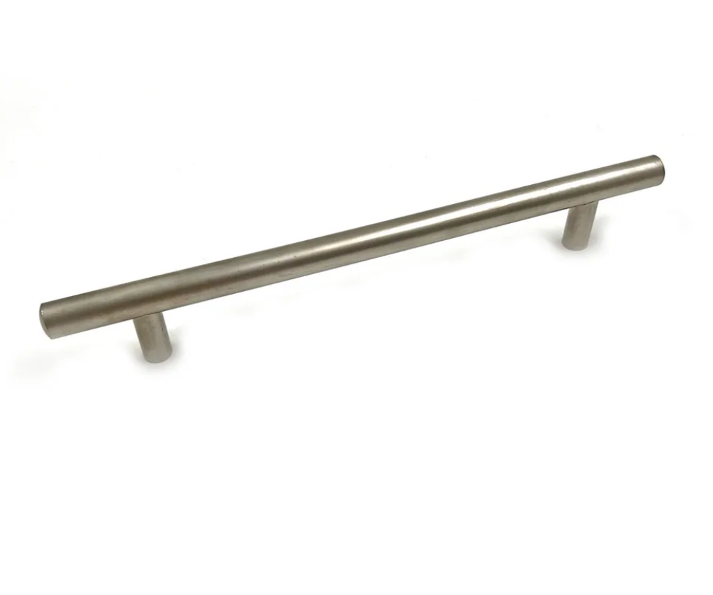 Мебельная ручка-рейлинг 128/188, металл, сатин (SN), 2 шт