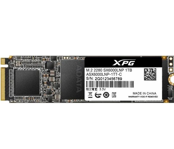 SSD накопитель ADATA XPG SX6000 Lite M.2 2280 1 ТБ (ASX6000LNP-1TT-C)