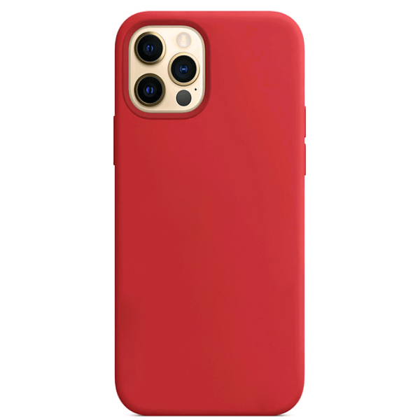 Чехол iPhone 12 Mini Silicon Case Red (c LOGO)