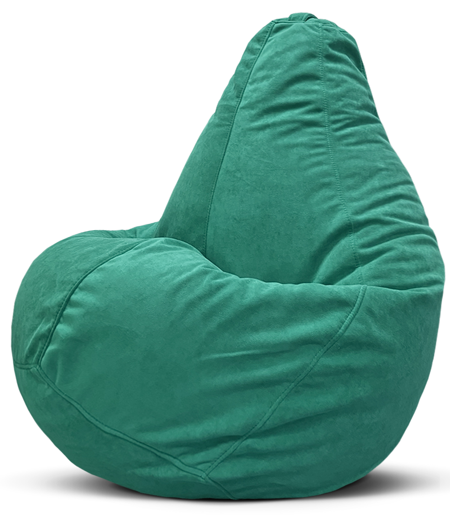Кресло-мешок PUFLOVE пуфик груша, размер XXXXL, бирюзовый велюр
