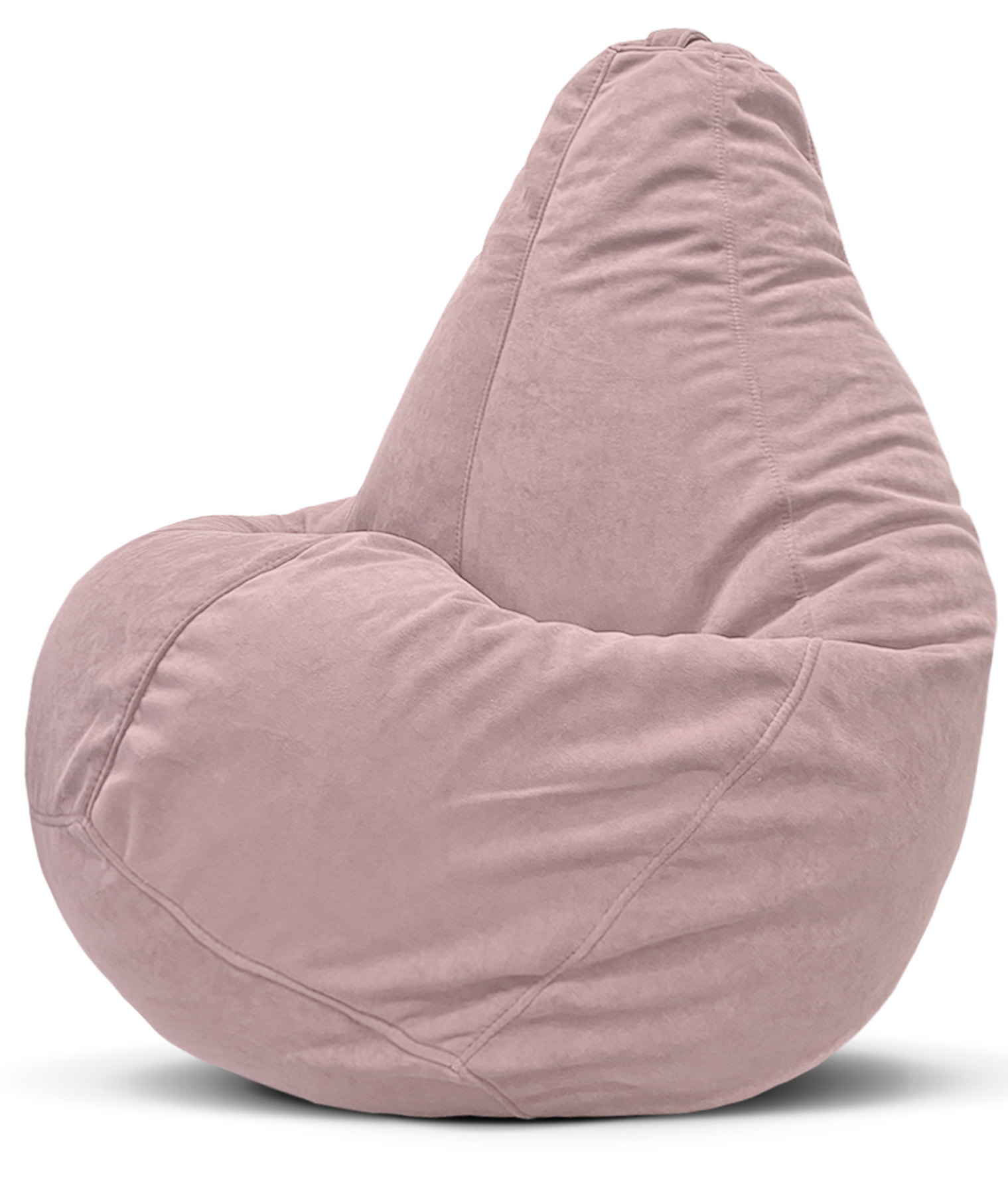 Кресло-мешок PUFLOVE пуфик груша, размер XXL, розовый велюр