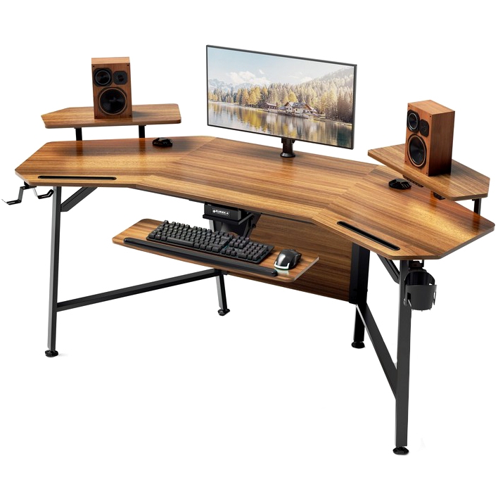 Компьютерный стол Eureka ERK-AED-E70WN, коричневый