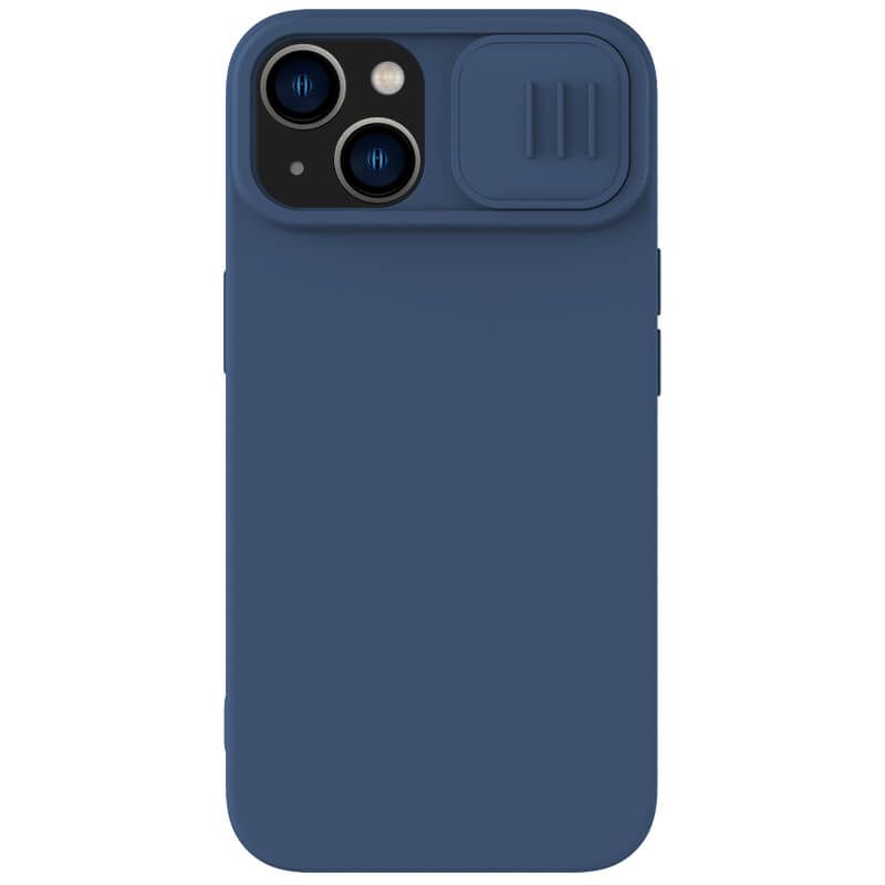 Накладка Nillkin CamShield Silky Magnetic Silicone Case для iPhone 14+ (темно-синий)