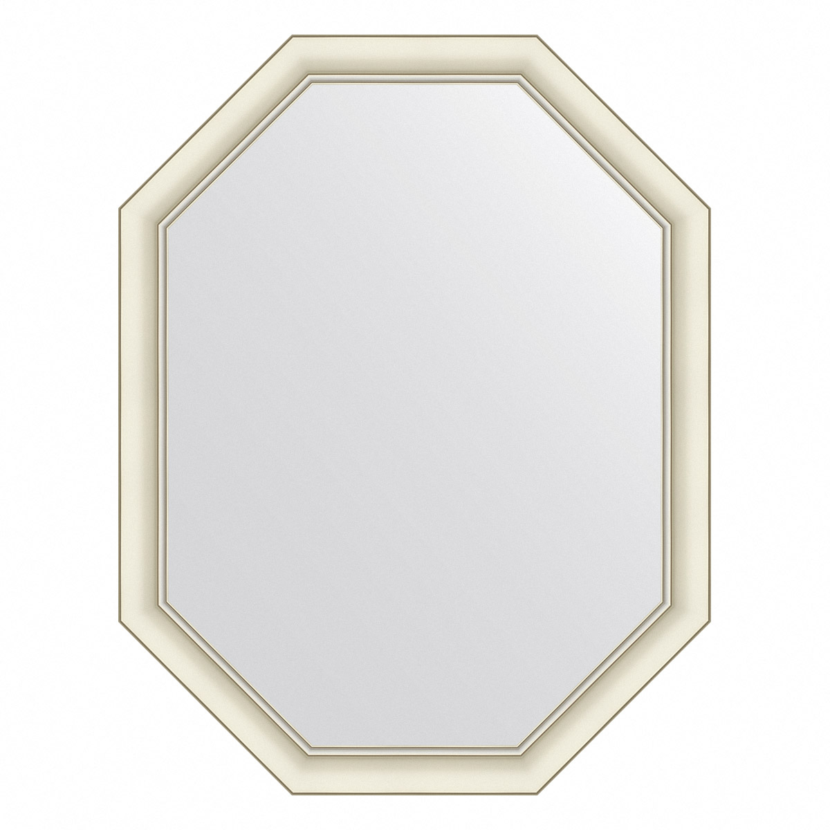 Зеркало в раме 71x91см Evoform BY 7436 белый с серебром