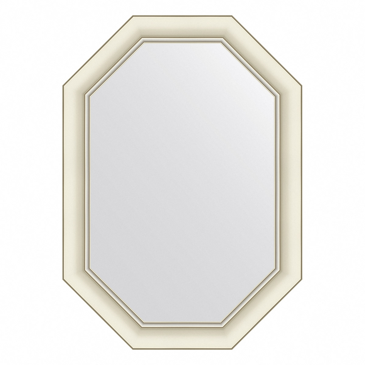 Зеркало в раме 51x71см Evoform BY 7433 белый с серебром