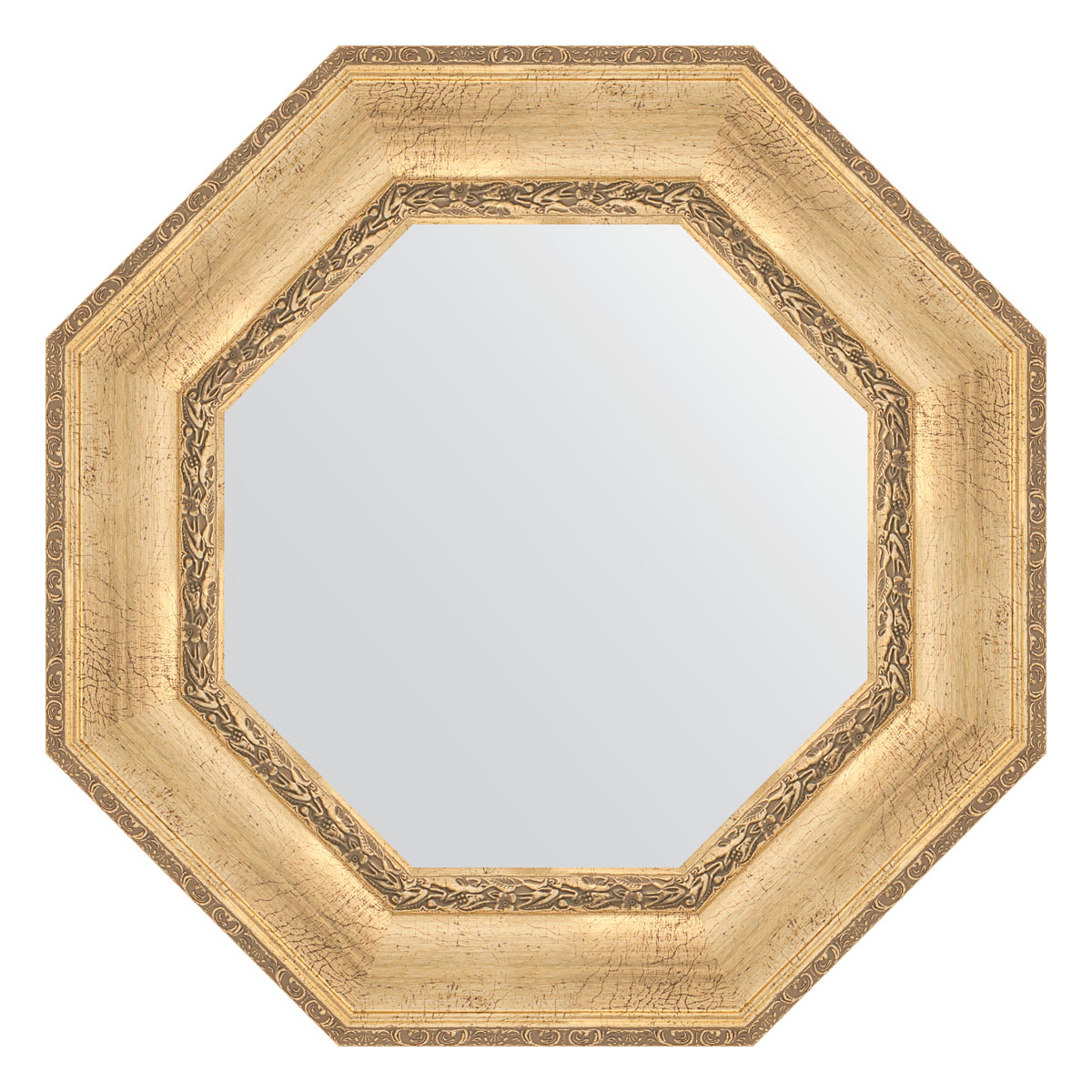 Зеркало в раме 67x67см Evoform BY 7390 состаренное серебро с орнаментом