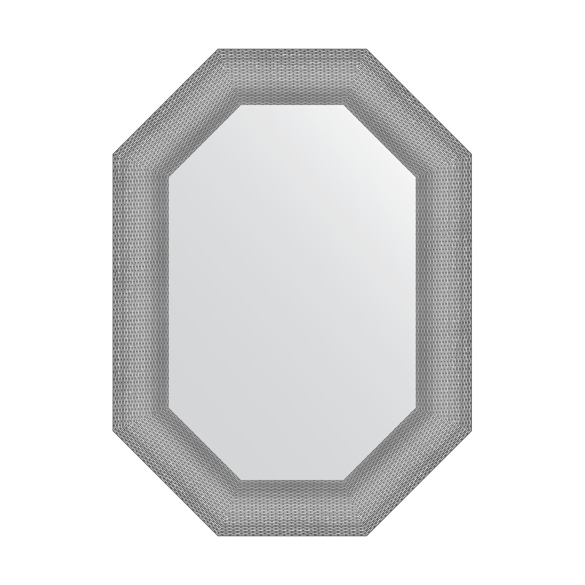 Зеркало в раме 56x76см Evoform BY 7289 серебряная кольчуга