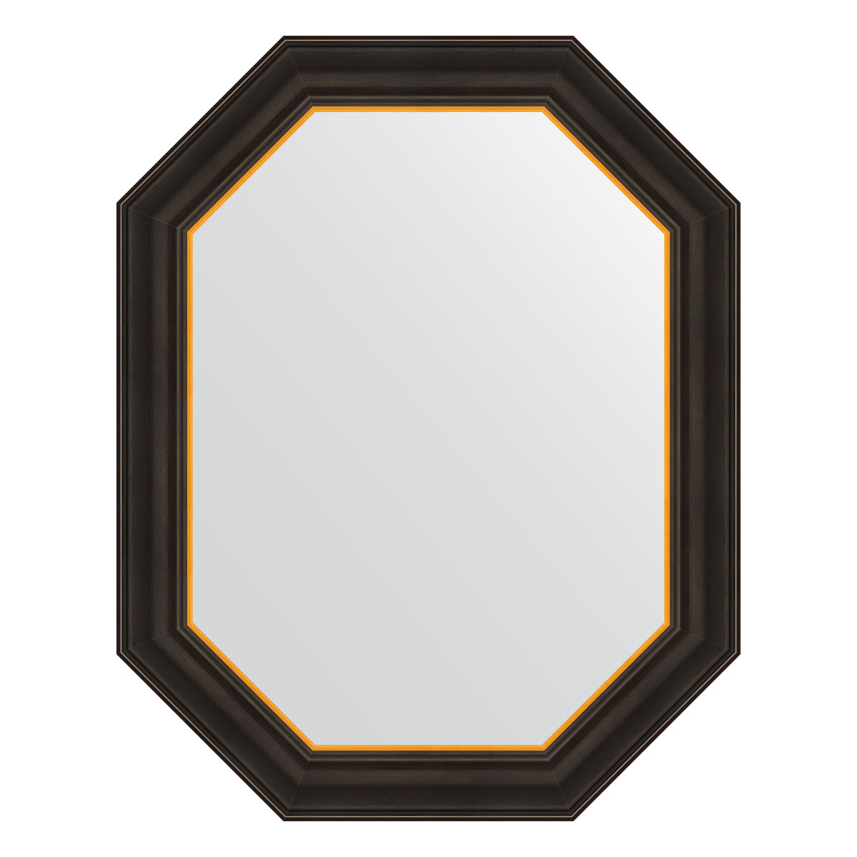 Зеркало в раме 58x73см Evoform BY 7286 черное дерево с золотом