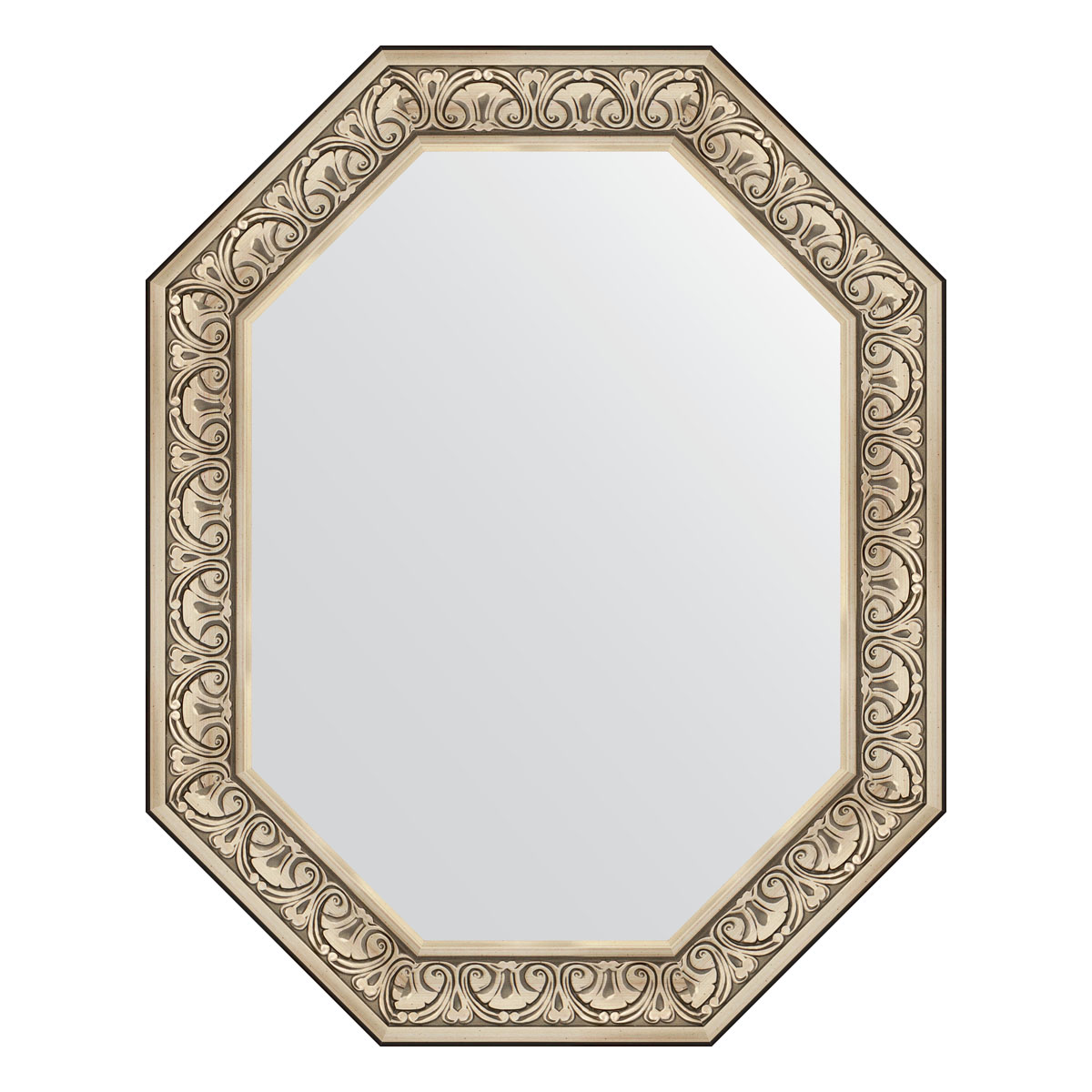 Зеркало в раме 80x100см Evoform BY 7248 барокко серебро