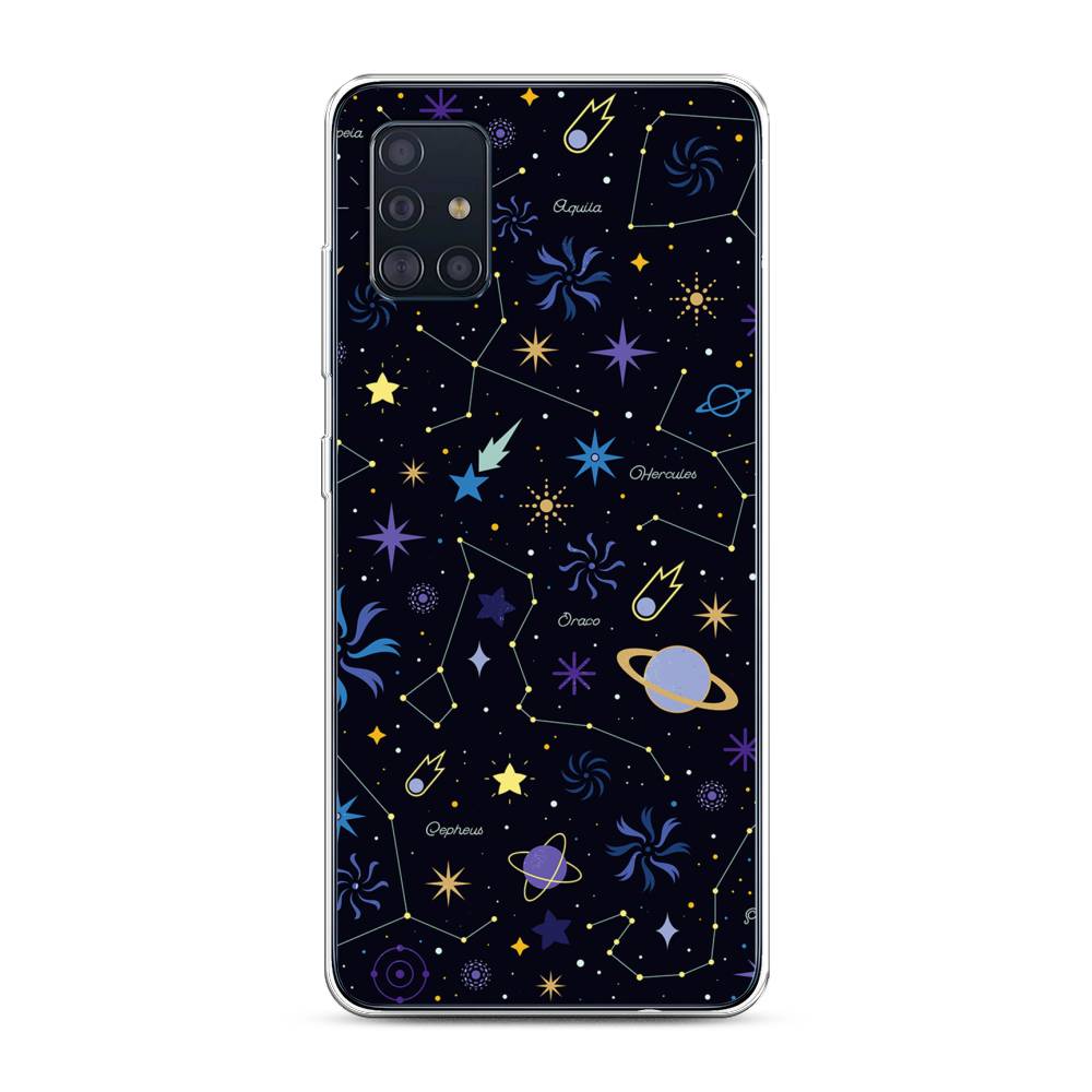 Чехол на Samsung Galaxy A51 "Цветной космос"
