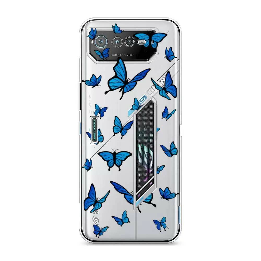 Силиконовый чехол Awog "Синие бабочки" для Asus ROG Phone 6