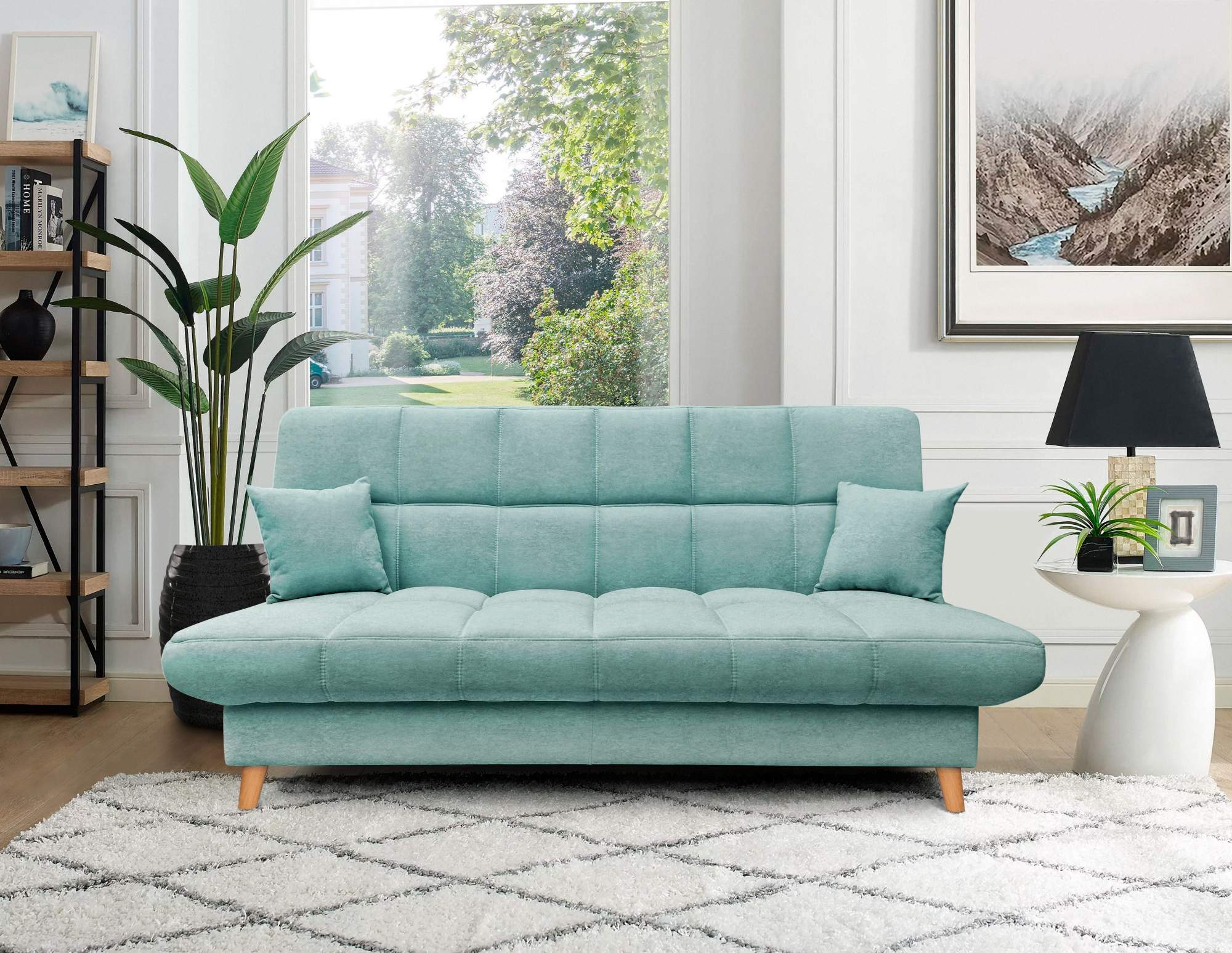 Прямой диван-кровать Фабрика мебели Олимп Стоун с ящиком, без подлокотников 200х93х99 см