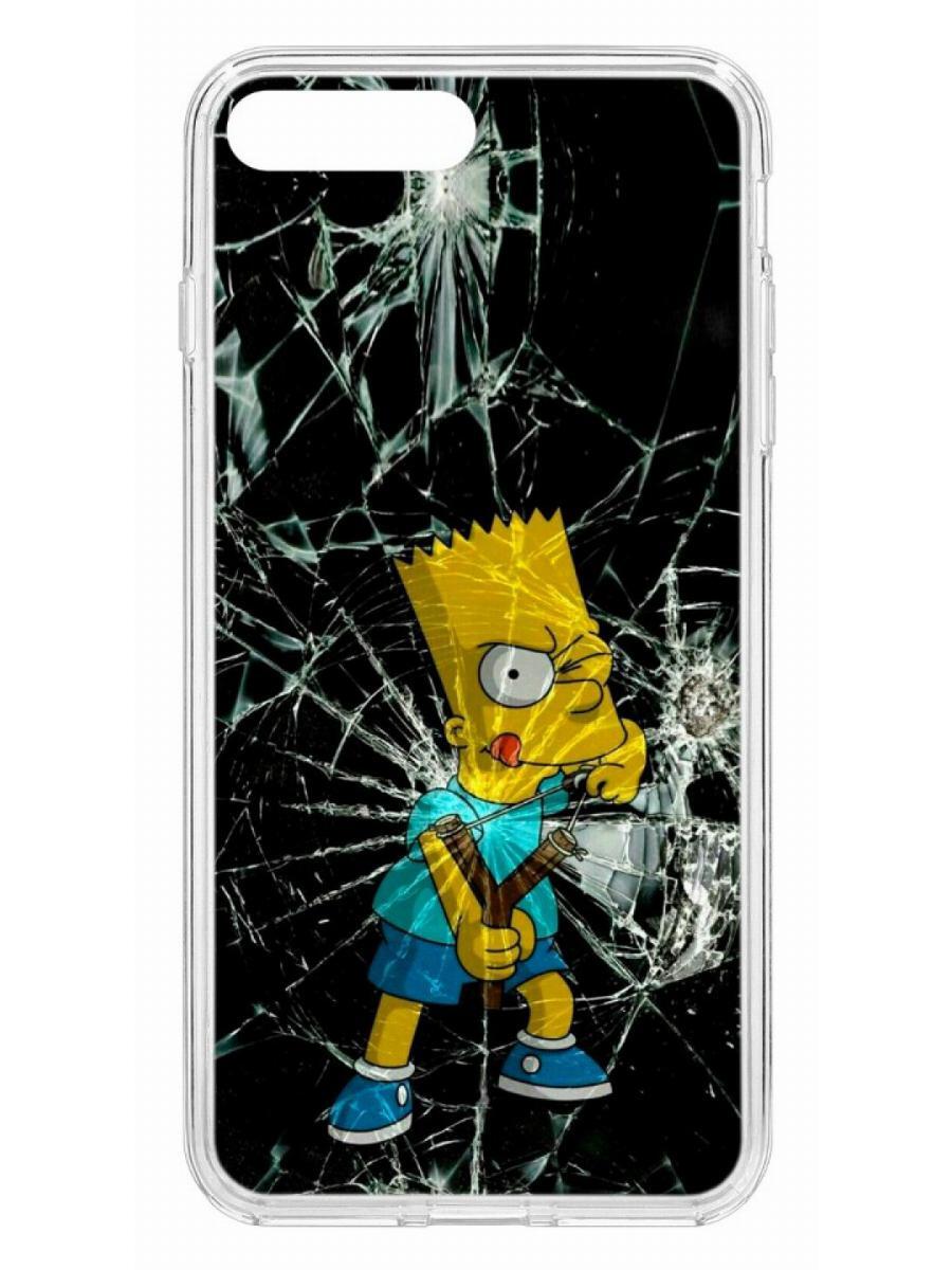Чехол на iPhone 7 Plus Kruche Print Барт Симпсон