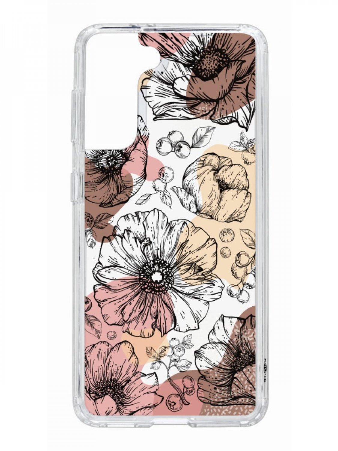 Противоударный чехол для Samsung Galaxy S21 Kruche Print Ягоды и Цветы с рисунком