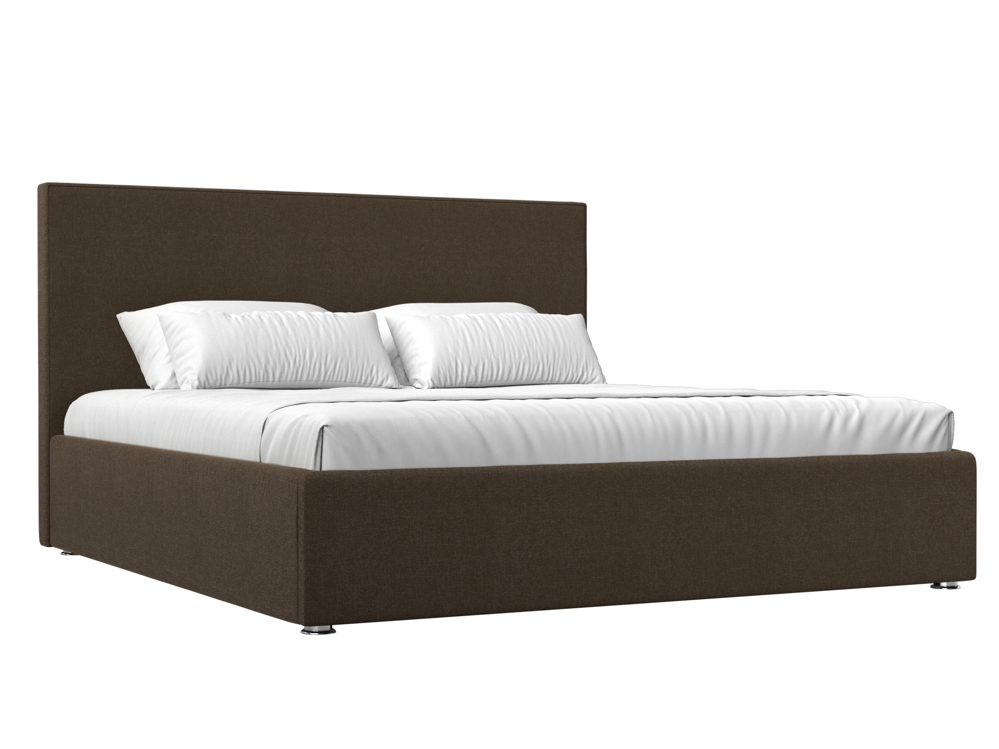 Интерьерная кровать Кариба 160 рогожка коричневый