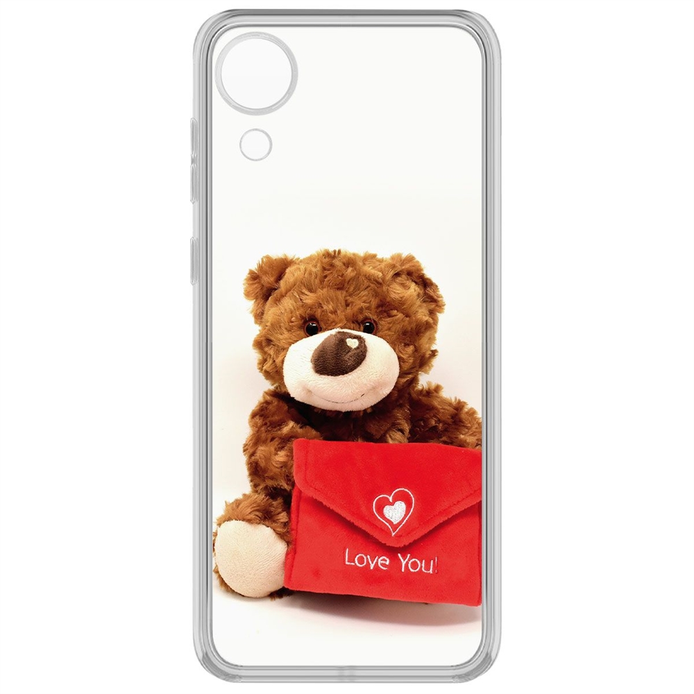Чехол-накладка Krutoff Clear Case Медвежонок тебя любит для Samsung Galaxy A03 Core (A032)