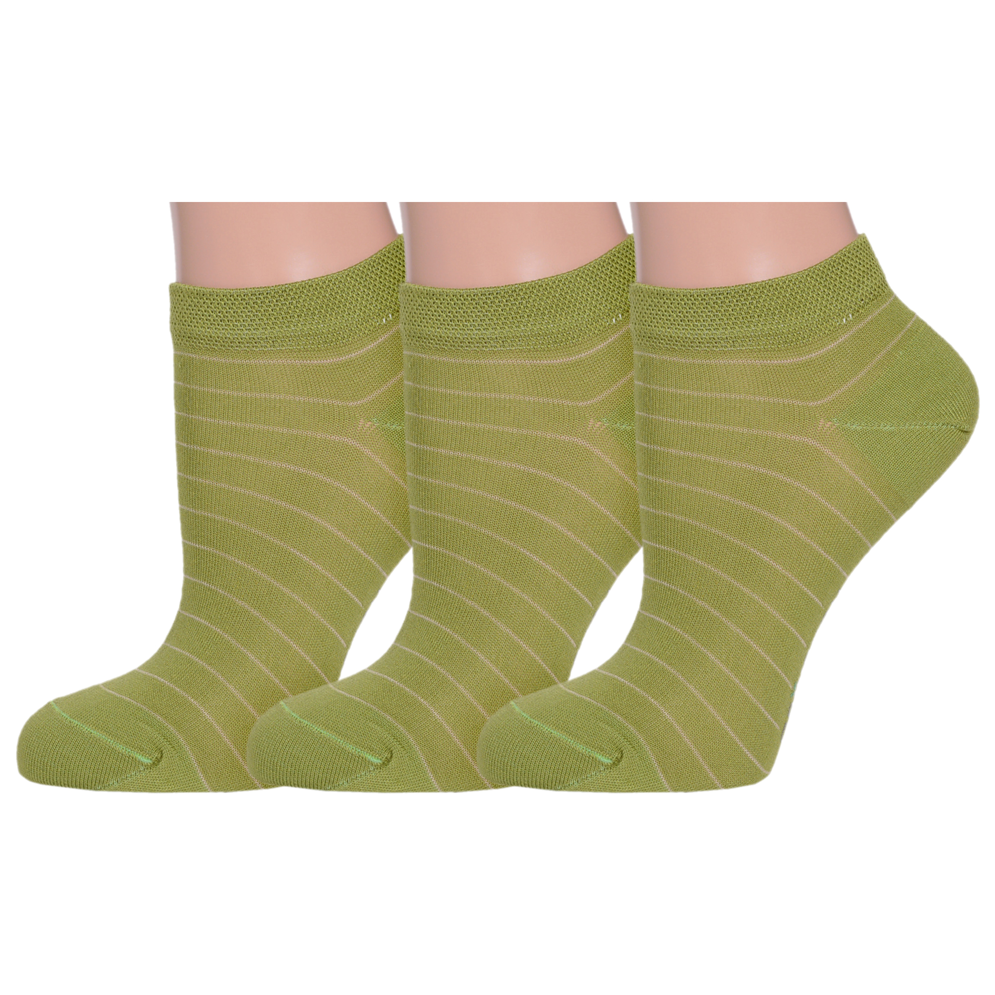 Комплект носков женских Grinston socks 3-15D34 зеленых 25