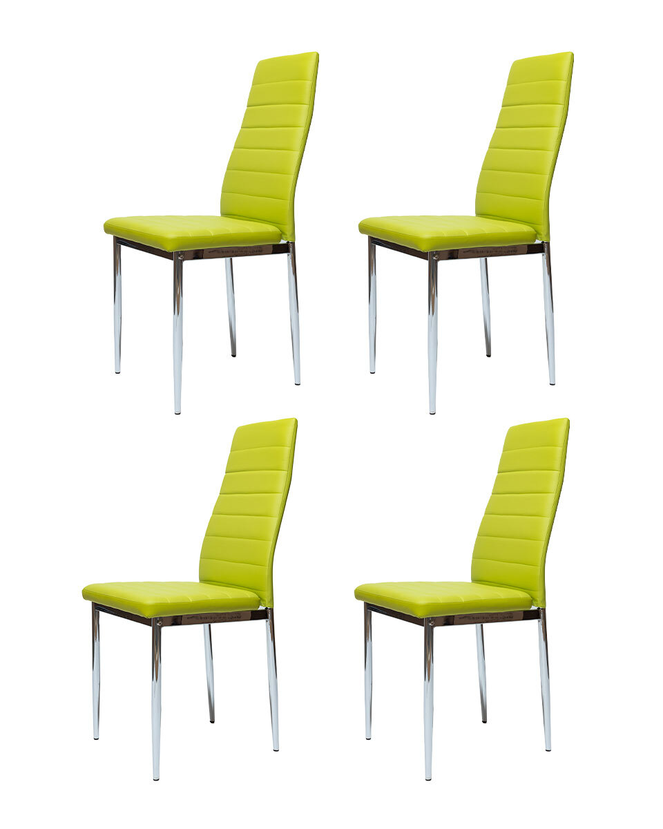 Комплект стульев 4 шт. La Room F 261-3, хром/зеленый