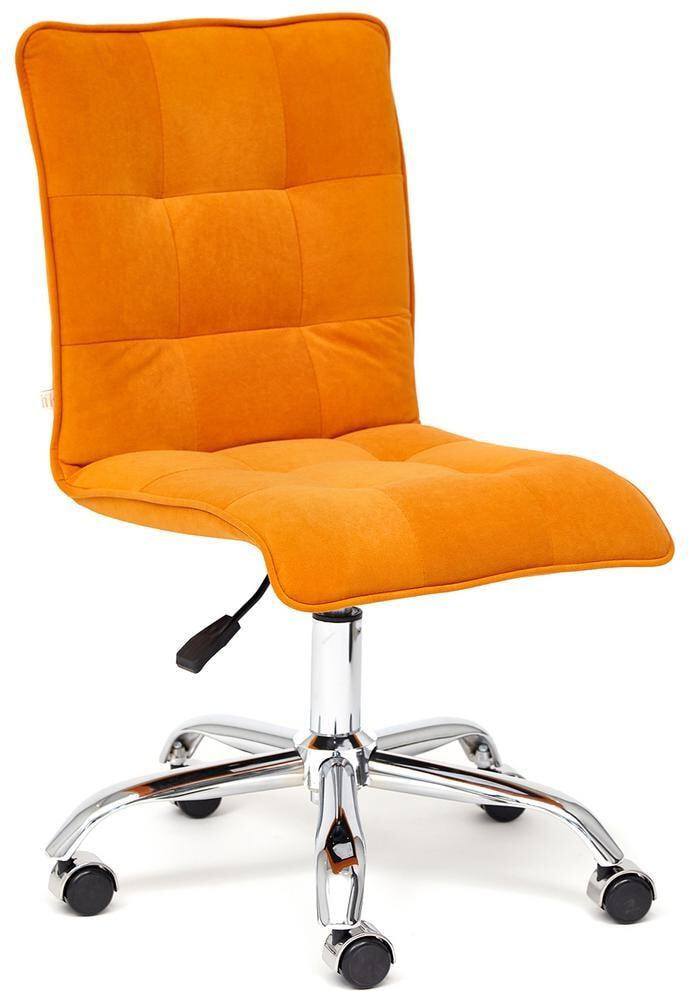 Офисное кресло Империя Стульев Zero, флок, оранжевый