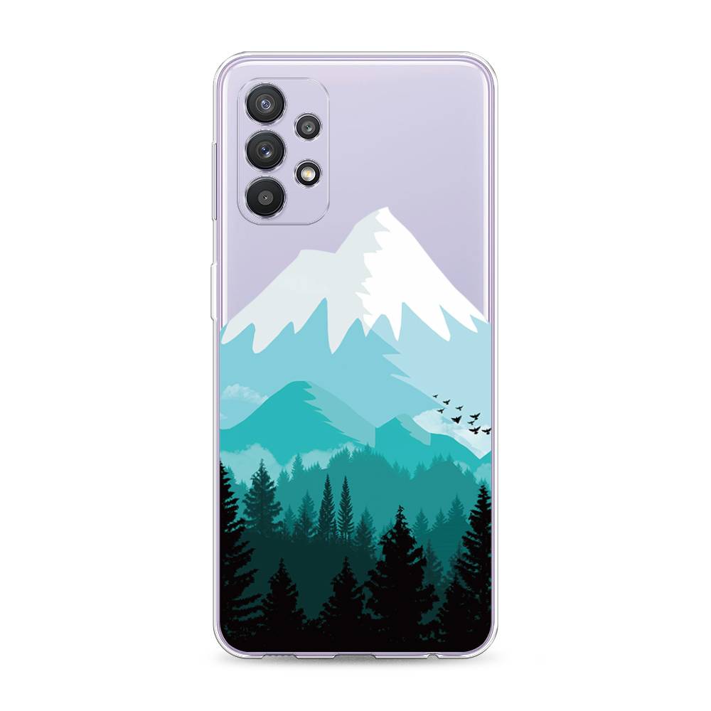 Чехол на Samsung Galaxy A32 "Синяя снежная гора"