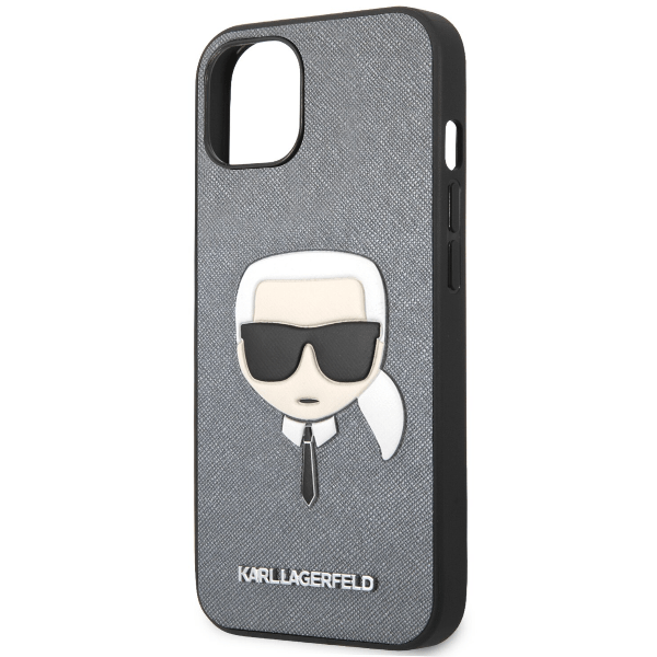 Чехол iPhone 14 Karl Lagerfeld Sakh, серебристый