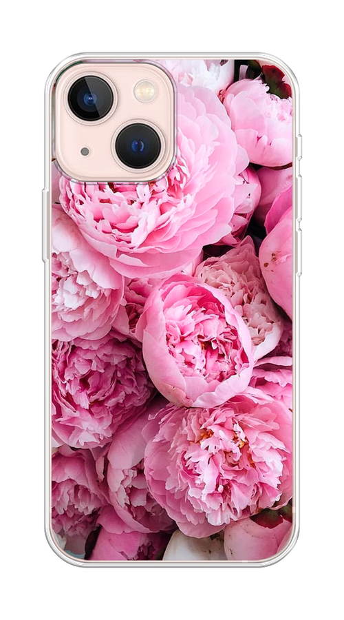 Чехол на Apple iPhone 13 mini "Розовые пионы"