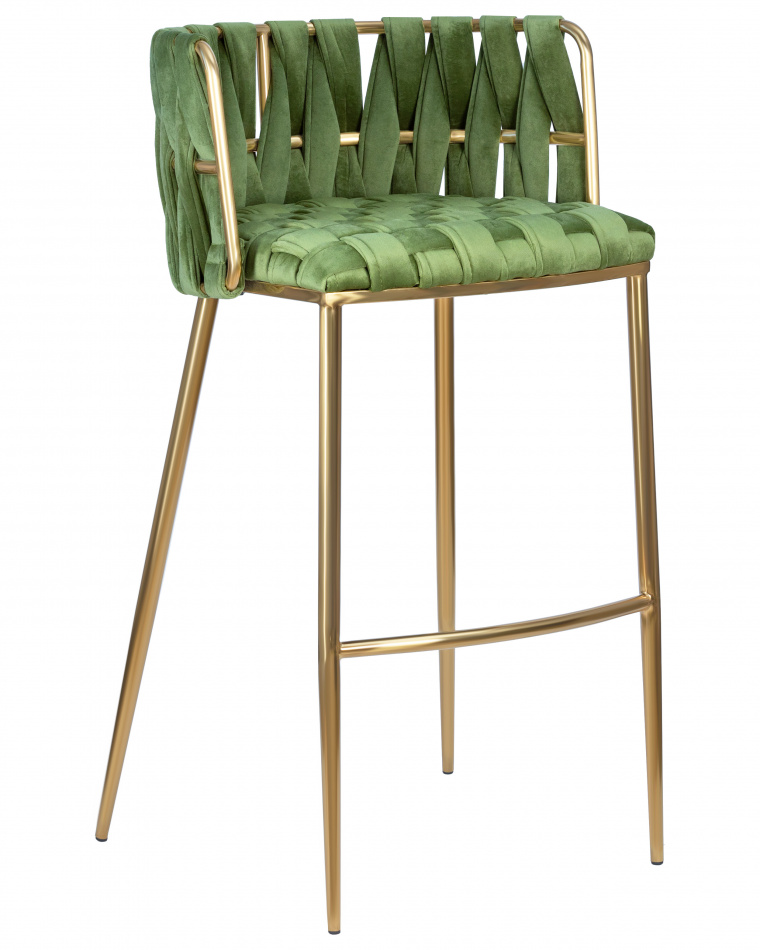 Барный стул DOBRIN EMMA GOLD 1 шт зеленый