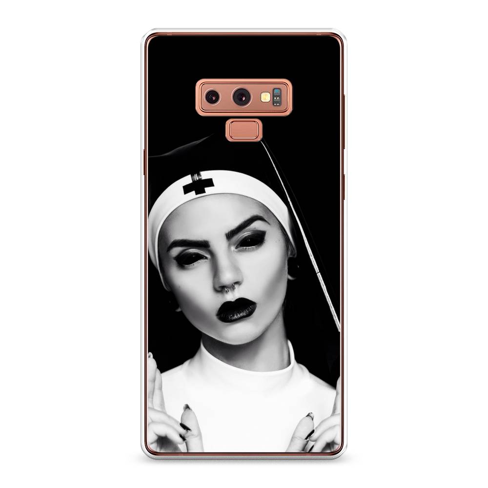 Чехол Awog  на Samsung Galaxy Note 9 "Черная монашка"