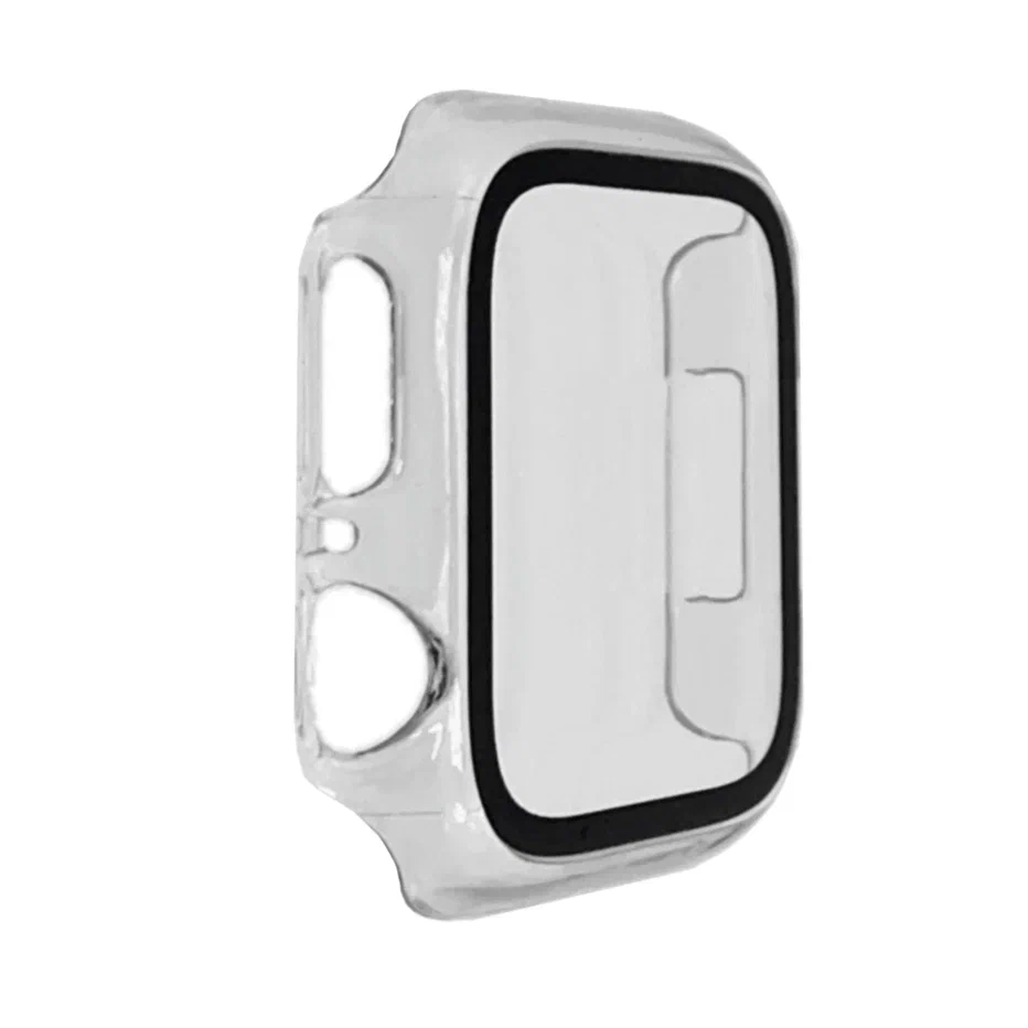 Чехол и защитное стекло Qvatra для Apple Watch Series 7/8 41 мм прозрачный