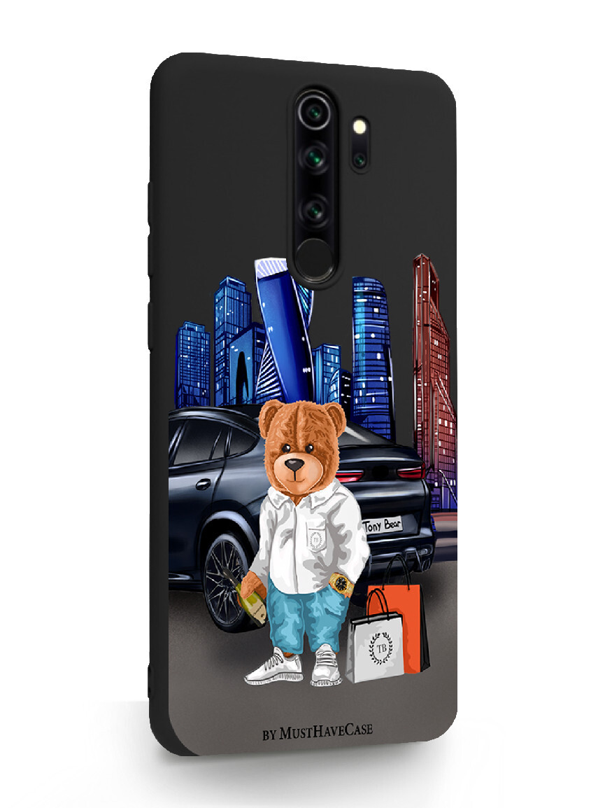 Чехол SignumCase Xiaomi Redmi Note 8 Pro Тони Москва Сити черный